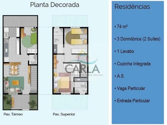 Casa / Sobrado para Venda em Guarujá/SP Jardim Primavera 3 Quartos