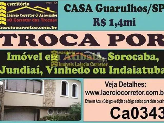 Casa / Sobrado para Venda em Guarulhos/SP Vila Galvão 3 Quartos