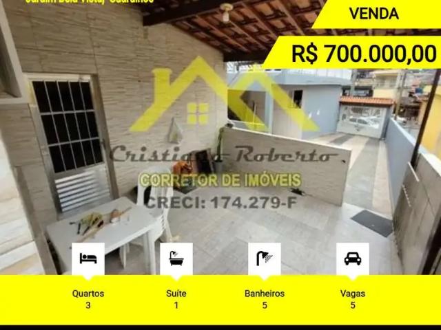 Casa / Sobrado para Venda em Guarulhos/SP Jardim Bela Vista 3 Quartos