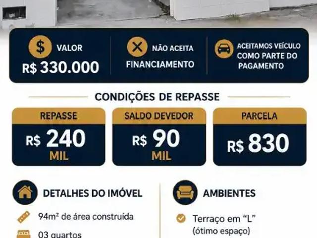 Casa / Sobrado para Venda em João Pessoa/PB Ernesto Geisel 3 Quartos