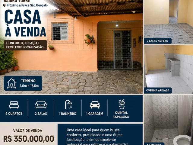 Casa / Sobrado para Venda em João Pessoa/PB Torre 2 Quartos