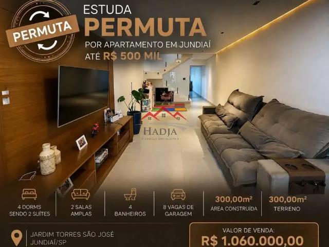 Casa / Sobrado para Venda em Jundiaí/SP Jardim Torres São José 4 Quartos