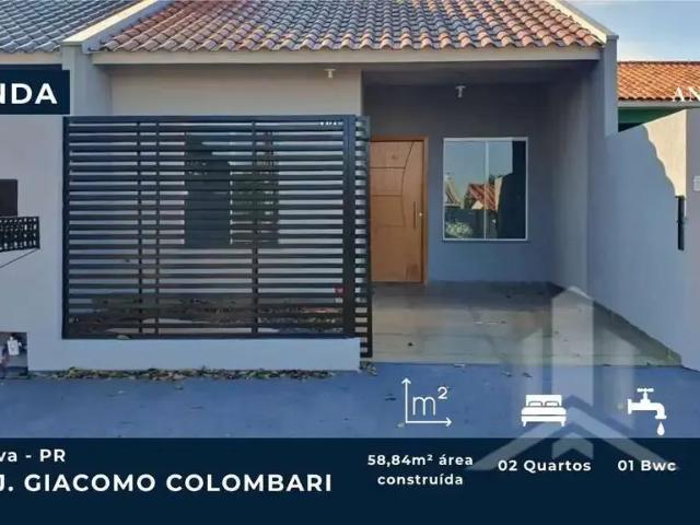 Casa / Sobrado para Venda em Marialva/PR Conjunto Habitacional Giacomo Colombari 2 Quartos