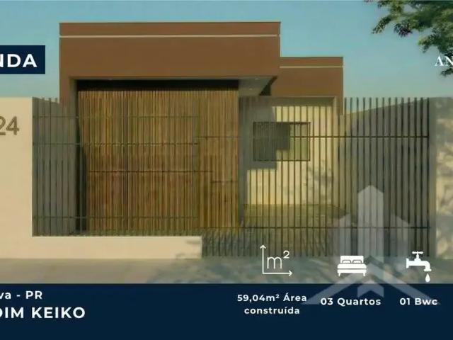 Casa / Sobrado para Venda em Marialva/PR Jardim Keiko 3 Quartos
