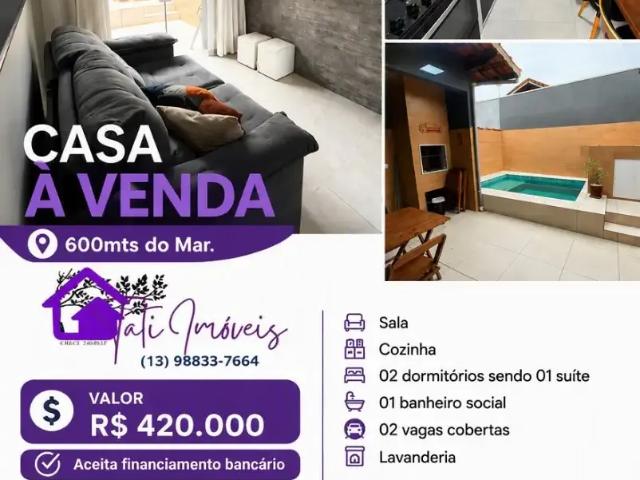 Casa / Sobrado para Venda em Mongaguá/SP Itaóca 2 Quartos