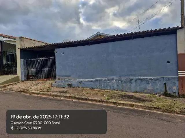 Casa / Sobrado para Venda em Osvaldo Cruz/SP Conjunto Habitacional Alberto Lang 2 Quartos