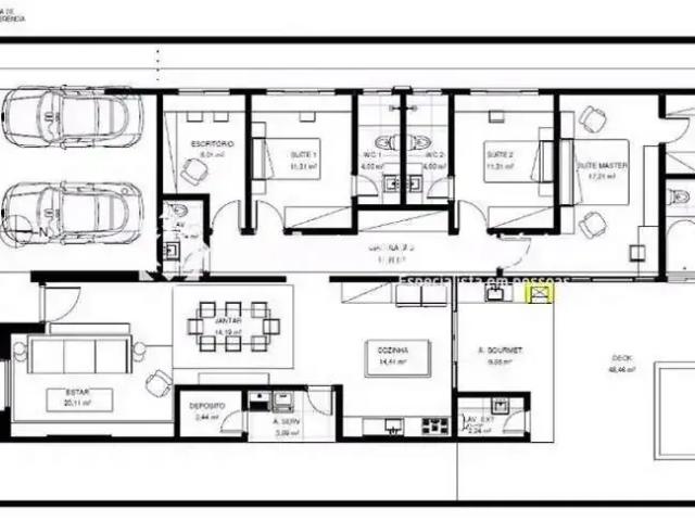 Casa / Sobrado para Venda em Palmas/TO Plano Diretor Sul 3 Quartos