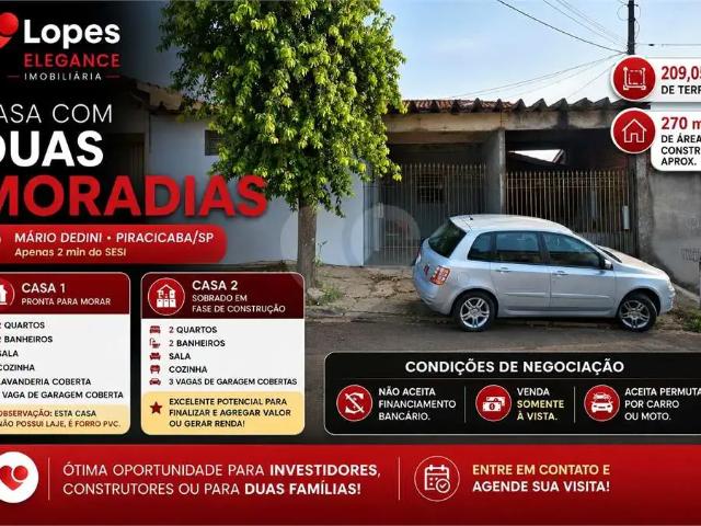 Casa / Sobrado para Venda em Piracicaba/SP Conjunto Residencial Mário Dedini 4 Quartos