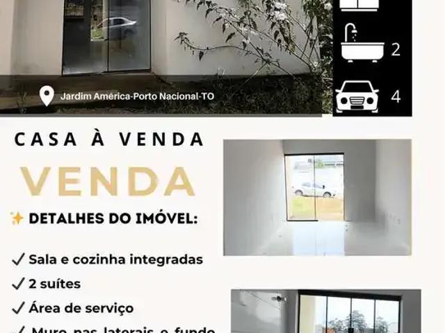 Casa / Sobrado para Venda em Porto Nacional/TO Jardim America 2 Quartos