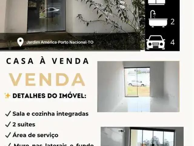 Casa / Sobrado para Venda em Porto Nacional/TO Jardim America 2 Quartos