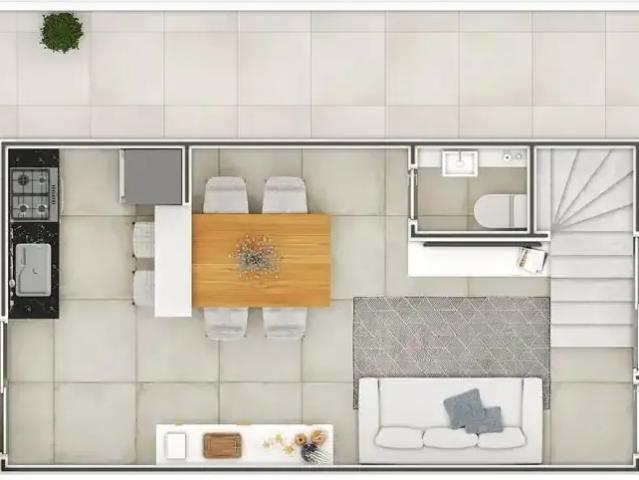 Casa / Sobrado para Venda em Praia Grande/SP Vila Mirim 2 Quartos