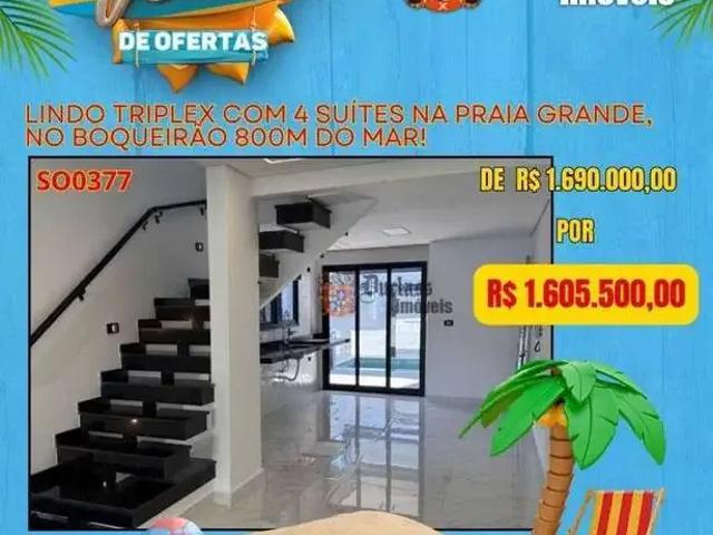 Casa / Sobrado para Venda em Praia Grande/SP Boqueirão 4 Quartos