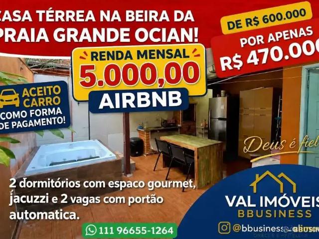 Casa / Sobrado para Venda em Praia Grande/SP Cidade Ocian 2 Quartos