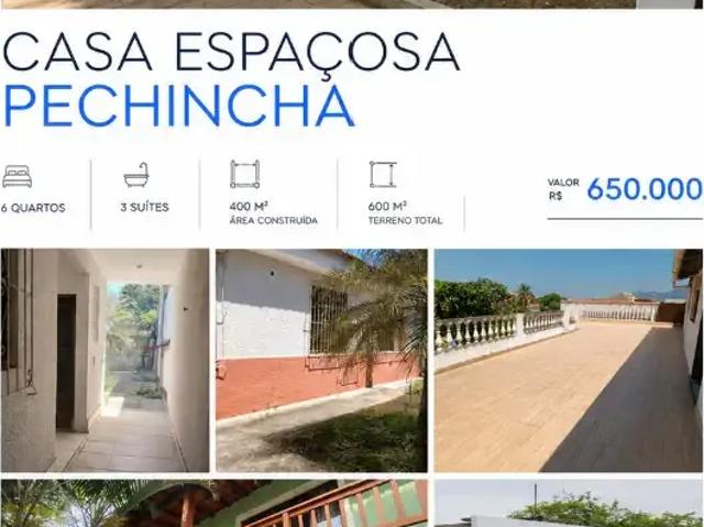 Casa / Sobrado para Venda em Rio de Janeiro/RJ Pechincha 6 Quartos