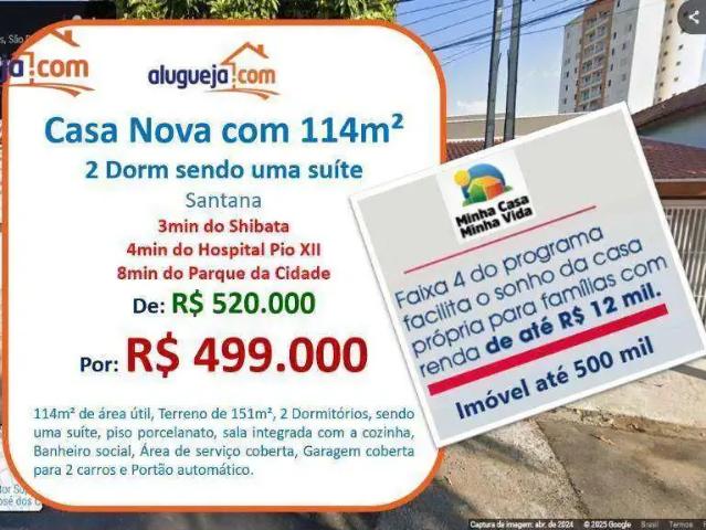 Casa / Sobrado para Venda em São José dos Campos/SP Santana 2 Quartos