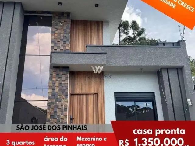 Casa / Sobrado para Venda em São José dos Pinhais/PR Rio Pequeno 3 Quartos