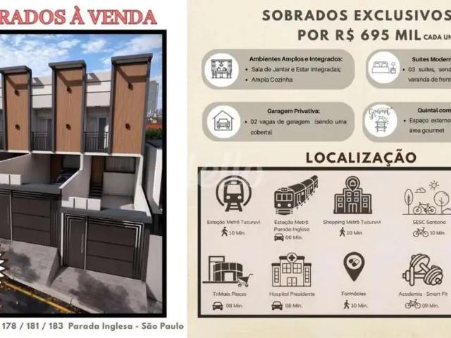 Casa / Sobrado para Venda em São Paulo/SP Vila Gustavo 3 Quartos