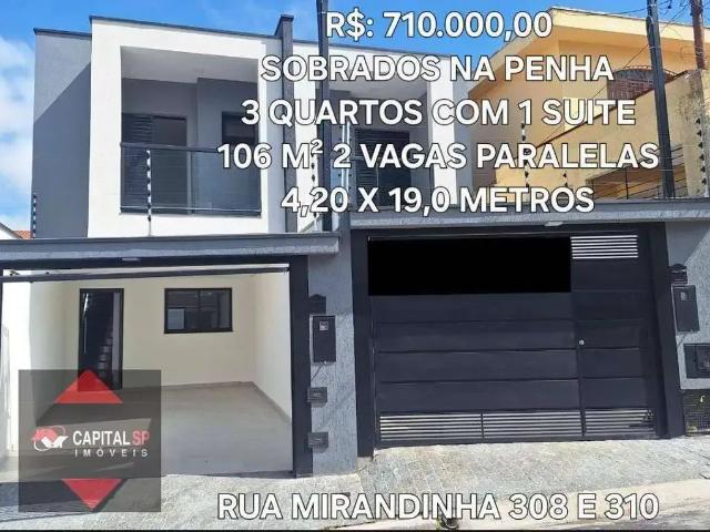 Casa / Sobrado para Venda em São Paulo/SP Penha De França 3 Quartos
