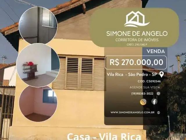 Casa / Sobrado para Venda em São Pedro/SP Vila Rica 2 Quartos