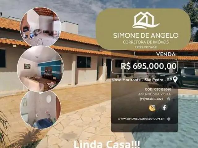Casa / Sobrado para Venda em São Pedro/SP Novo Horizonte 3 Quartos