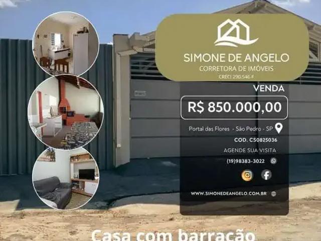 Casa / Sobrado para Venda em São Pedro/SP Portal das Flores 2 Quartos