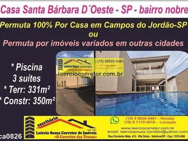 Casa / Sobrado para Venda em Santa Bárbara D'Oeste/SP Jardim Dona Regina 3 Quartos
