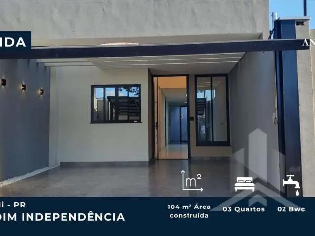 Casa / Sobrado para Venda em Sarandi/PR Jardim Independência 2 Quartos