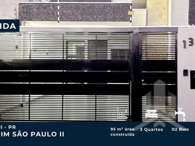 Casa / Sobrado para Venda em Sarandi/PR Jardim São Paulo II 3 Quartos