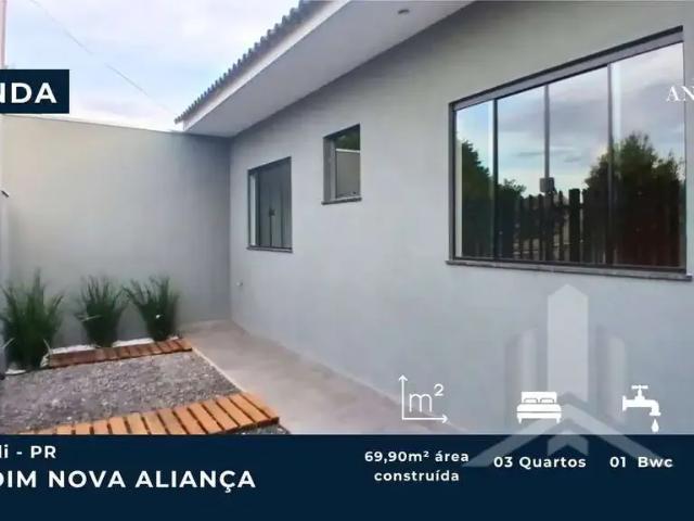 Casa / Sobrado para Venda em Sarandi/PR Parque Residencial Nova Aliança 3 Quartos