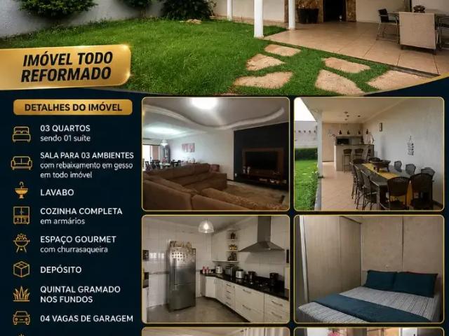 Casa / Sobrado para Locação em Cuiabá/MT Jardim Itália 3 Quartos