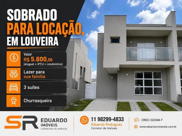 Casa / Sobrado para Locação em Louveira/SP Residencial Aziz Louveira 3 Quartos