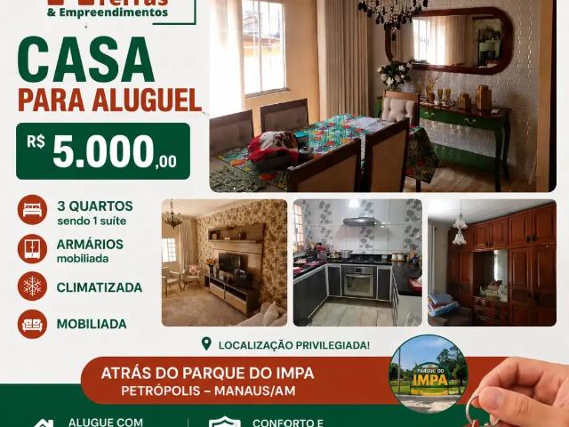 Casa / Sobrado para Locação em Manaus/AM Petrópolis 3 Quartos