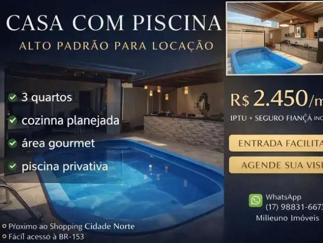 Casa / Sobrado para Locação em São José do Rio Preto/SP Residencial Santa Ana 3 Quartos