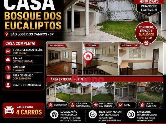 Casa / Sobrado para Locação em São José dos Campos/SP Bosque dos Eucaliptos 3 Quartos