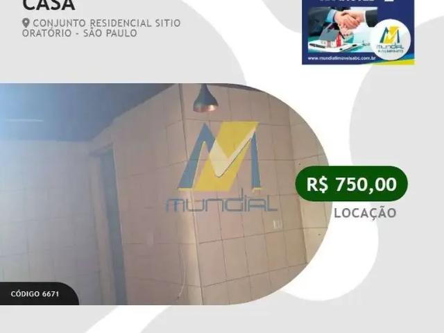 Casa / Sobrado para Locação em São Paulo/SP Conjunto Residencial Sitio Oratório 1 Quartos