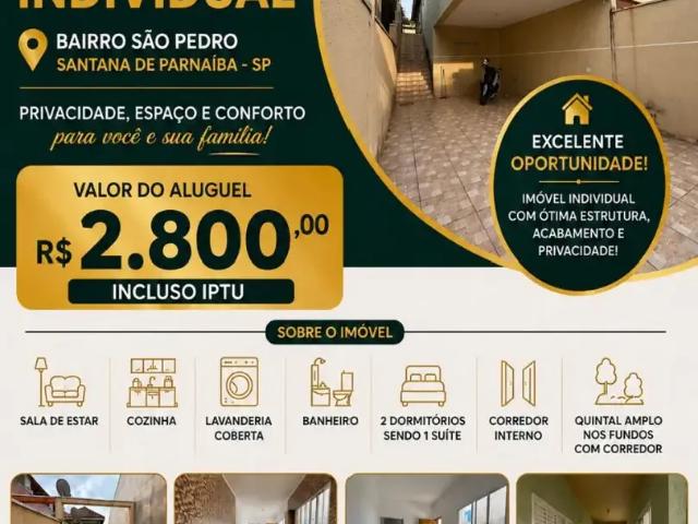 Casa / Sobrado para Locação em Santana de Parnaíba/SP Cidade São Pedro Gleba A 2 Quartos