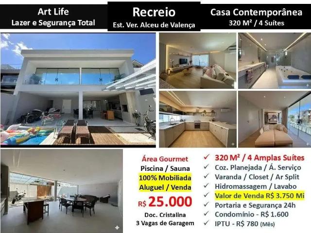 Casa / Sobrado para Locação em Rio de Janeiro/RJ Recreio dos Bandeirantes 4 Quartos