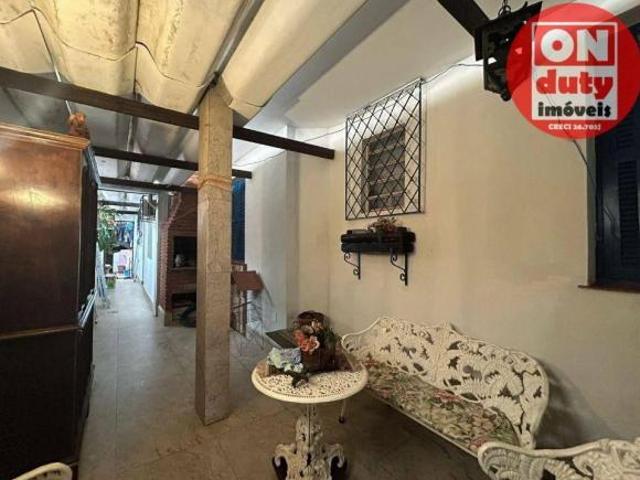 Casa Sobreposta Baixa, 3 Quartos, 2 Vagas Boqueirão Santos SP