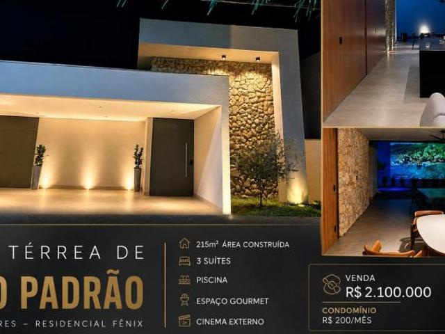Casa Térrea Alto Padrão 3 Suítes Piscina Gourmet Cinema Vicente Pires Condomínio Fechado