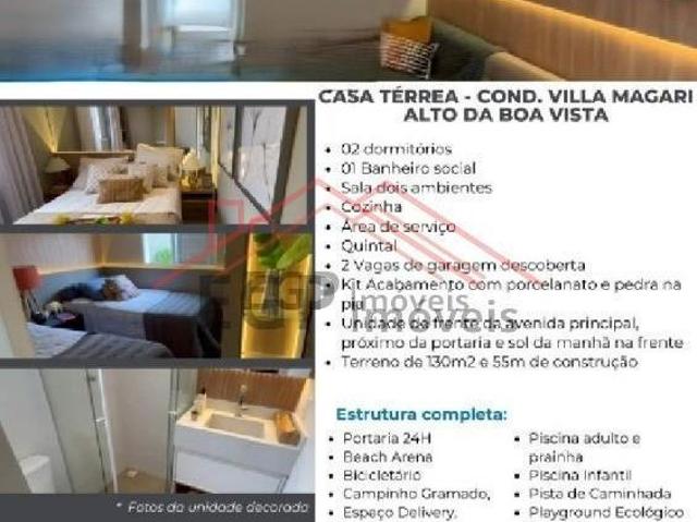 Casa térrea de 2 dormitórios no Condomínio Villa Magari Alto da Boa Vista 2 Dormitórios
