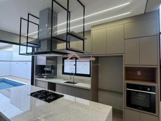 Casa térrea de alto padrão com 3 suítes e piscina aquecida no Green Park Hortolândia