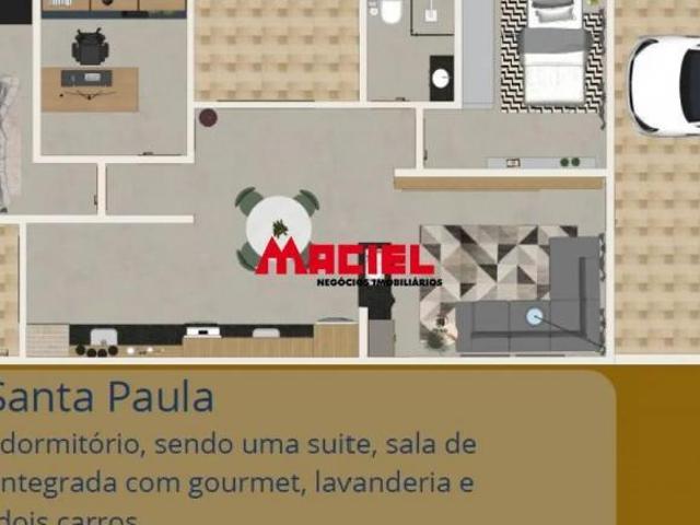 Casa térrea em construção 3 dormitórios, Santa Paula, Jacareí/SP