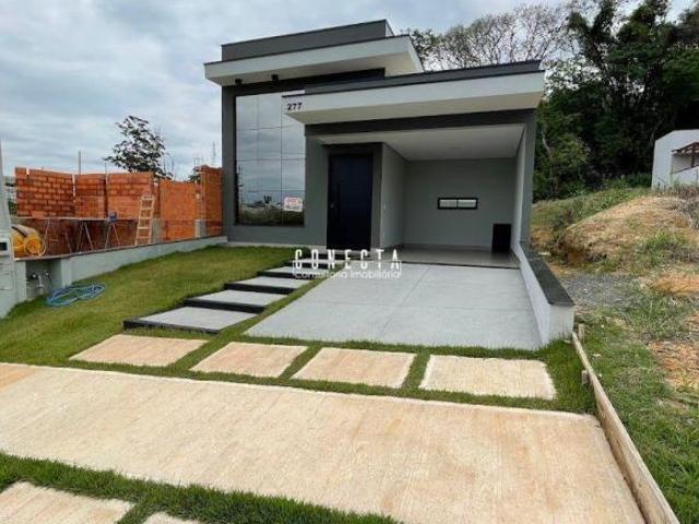 Casa Térrea em Indaiatuba, Condomínio Gran Reserve, 3 suítes 138m²