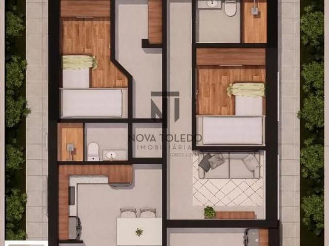 Casa Térrea Jardim das Indústrias 2 dormitórios com 1 suíte