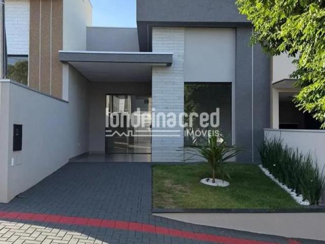 Casa Térrea Moderna no Condomínio Morada das Flores em Cambé com 3 Dormitórios, Suíte, Segurança 24h