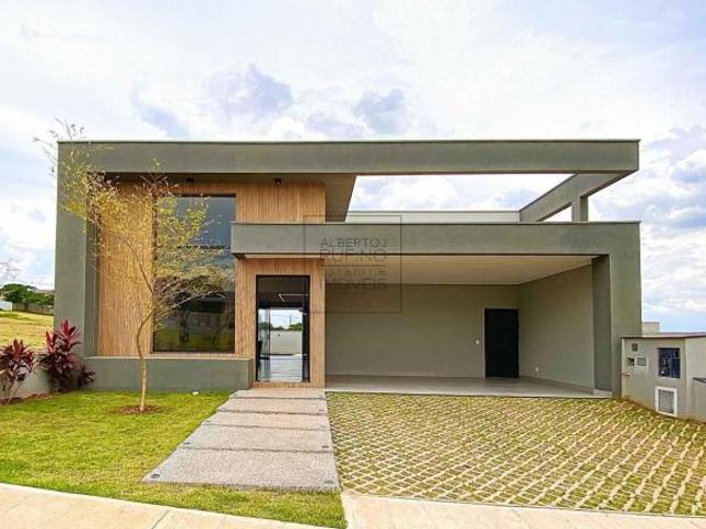 Casa térrea moderna no Condomínio Villa Sapezal | 3 suítes + escritório, espaço gourmet, piscina, ga