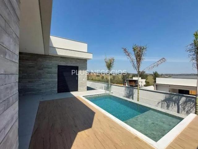 Casa terréa nova no condominio Alphaville Nova Esplanada 4, piscina com borda infinita, vista privil
