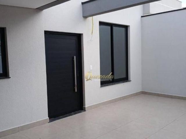 Casa térrea nova à venda, 3 dormitórios, quintal amplo, Jardim Casablanca, Indaiatuba