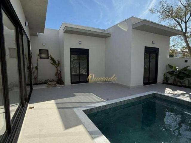 Casa térrea nova, à venda, 3 suítes, piscina, planejados, Condomínio London Park, Indaiatuba