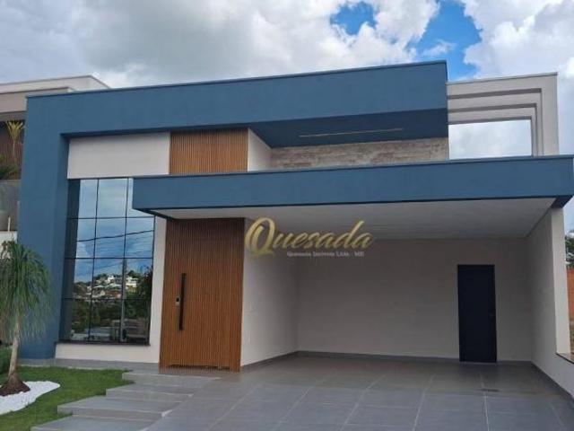 Casa térrea nova, à venda, 3 suítes, planejados, área gourmet Condomínio Gran Reserve, Indaiatuba